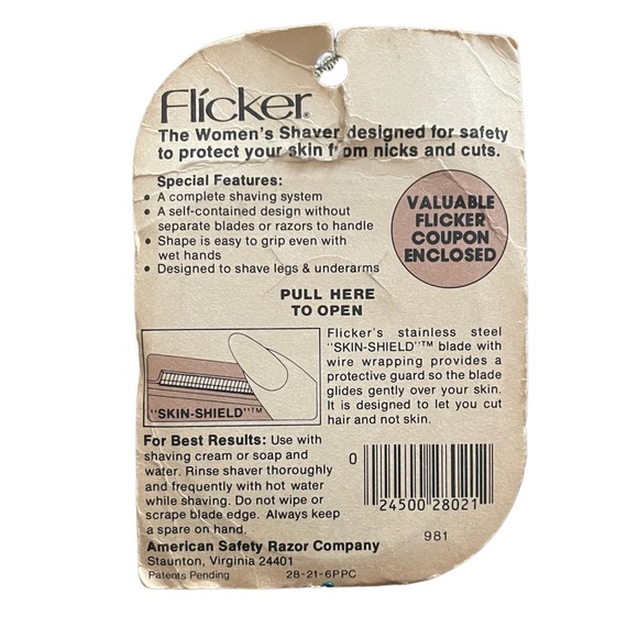 American Safety Razor Company | Bath & Body | Rare Discontinued Flicker ...